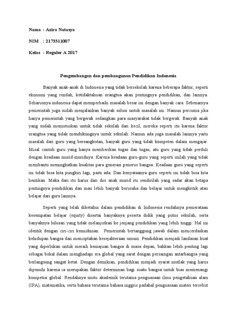 Essay Manajemen Pendidikan | PDF