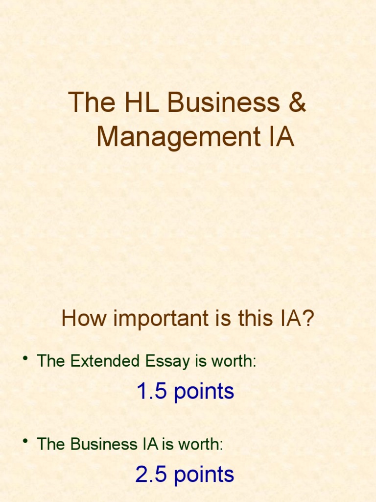 The HL Business & Management IA | PDF | Qualitative Research ...