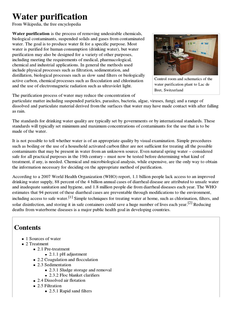 Water Purification | PDF | Water Purification | Filtration