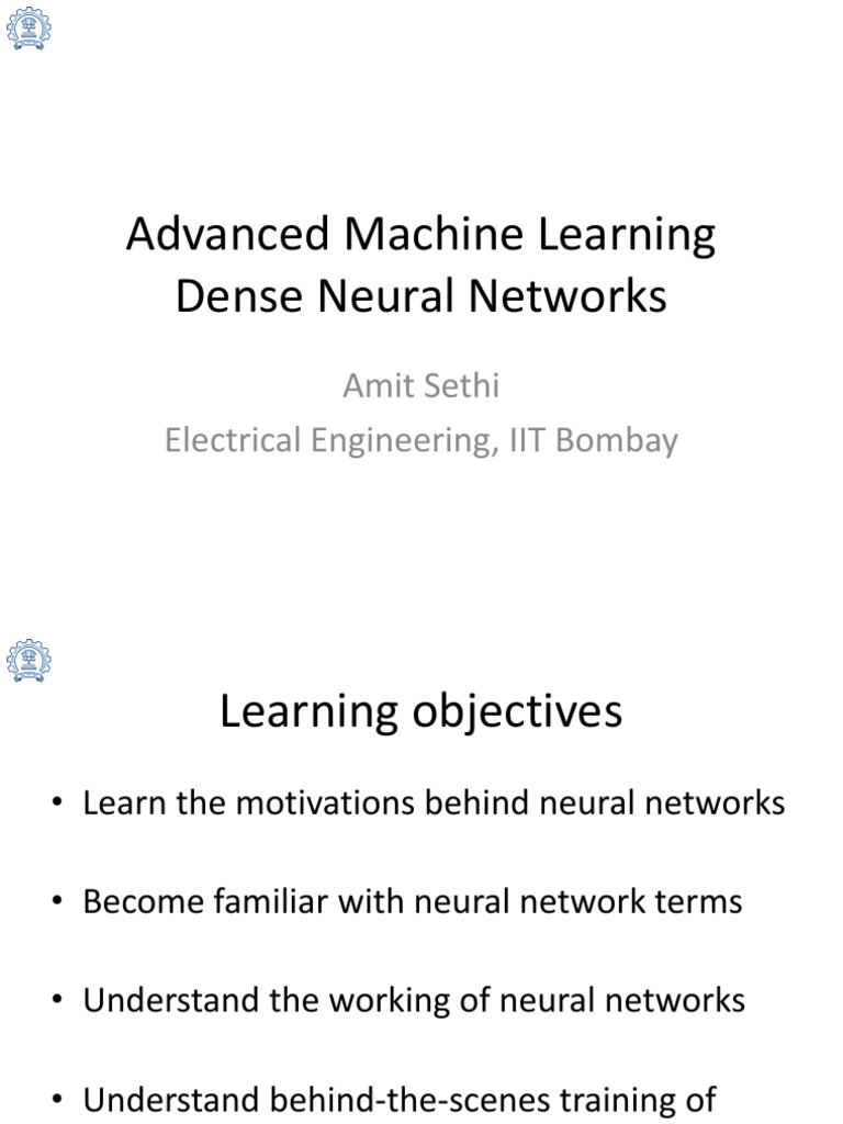 AML 03 Dense Neural Networks | PDF | Artificial Neural Network | Algorithms And Data Structures