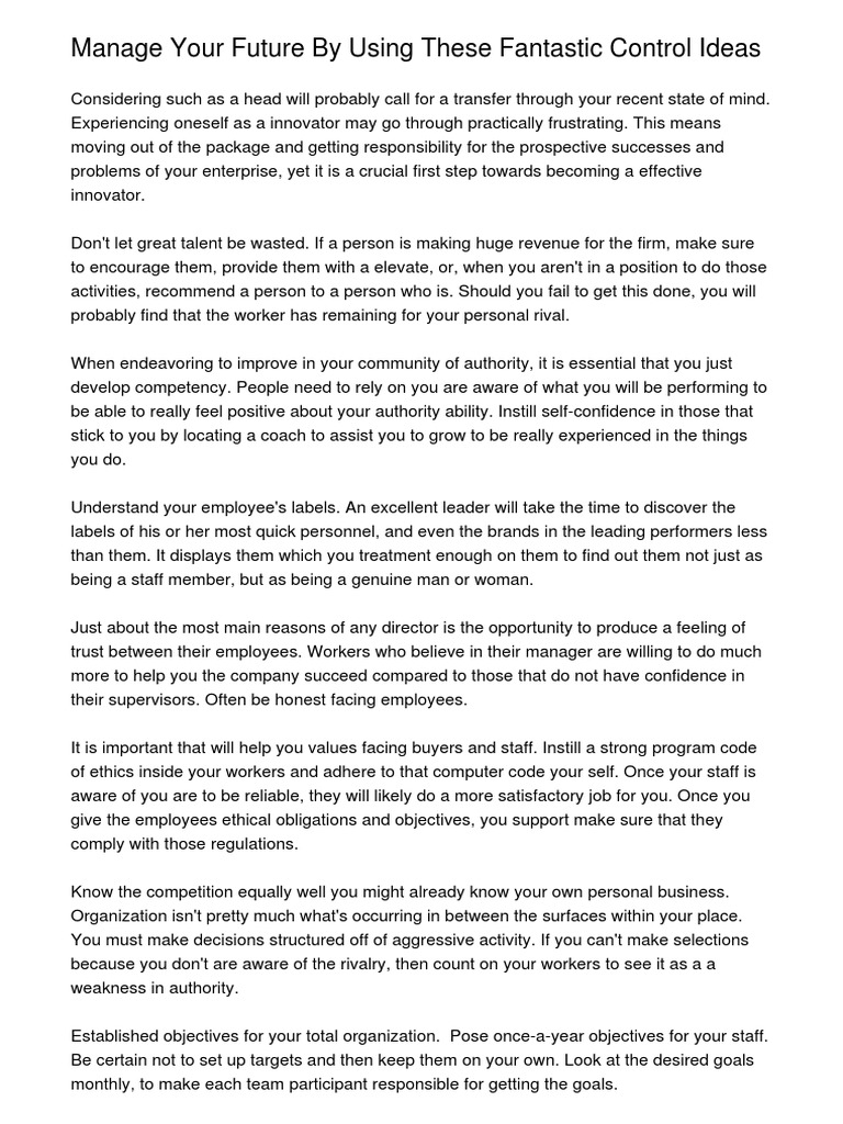 Take Control of Your Future With One of These Fantastic Authority ...