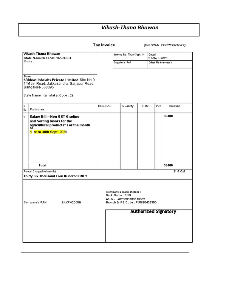 Thanabhawan Invoice | PDF