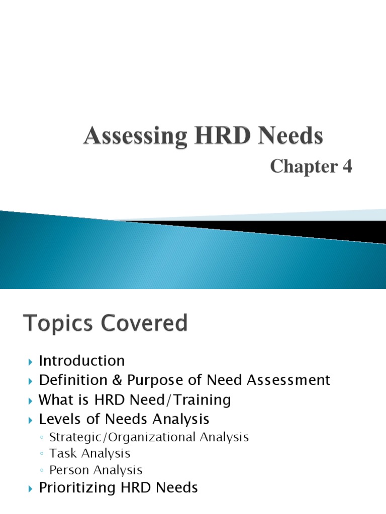 HRD Needs Assessment Overview | PDF | Needs Assessment | Goal