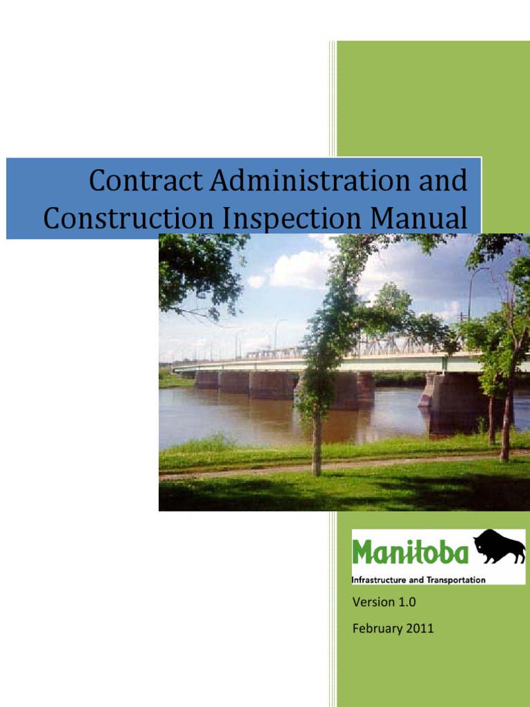 Contract Administration and Construction Inspection Manual | PDF | Deep ...