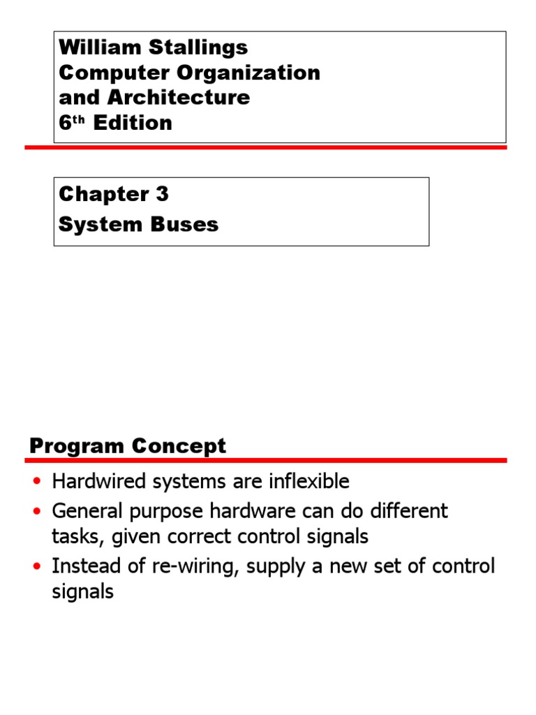 William Stallings Computer Organization and Architecture 6 Edition System Buses | PDF | Central ...