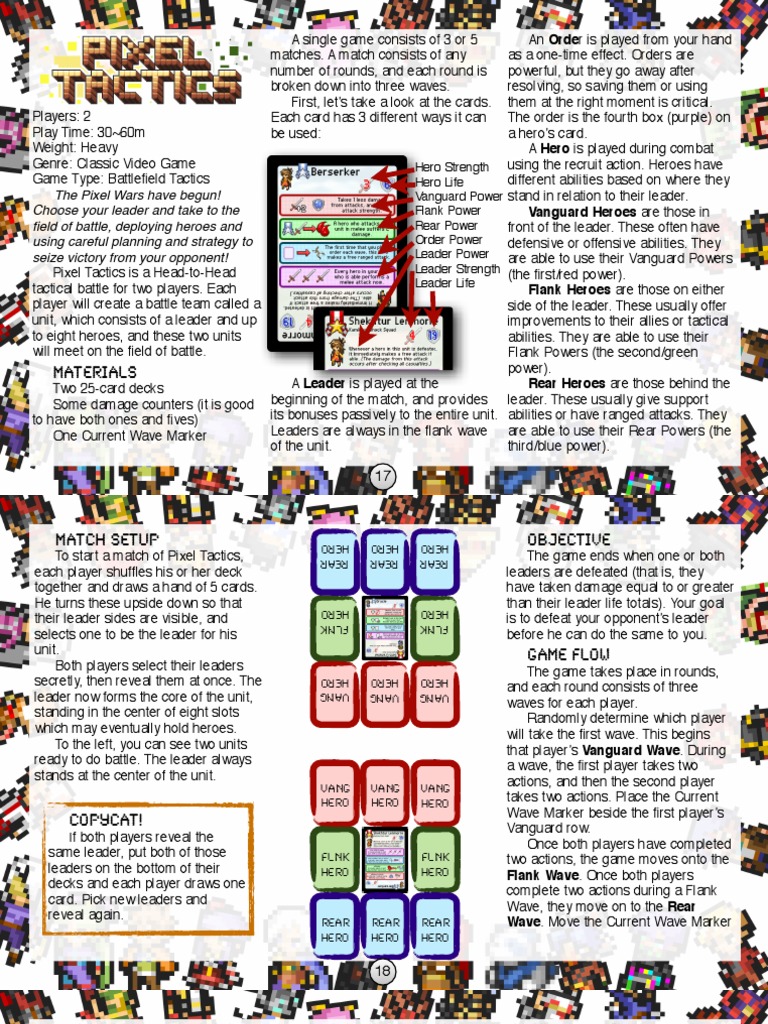 Pixel Tactics Rulebook | PDF | Flanking Maneuver | Battles