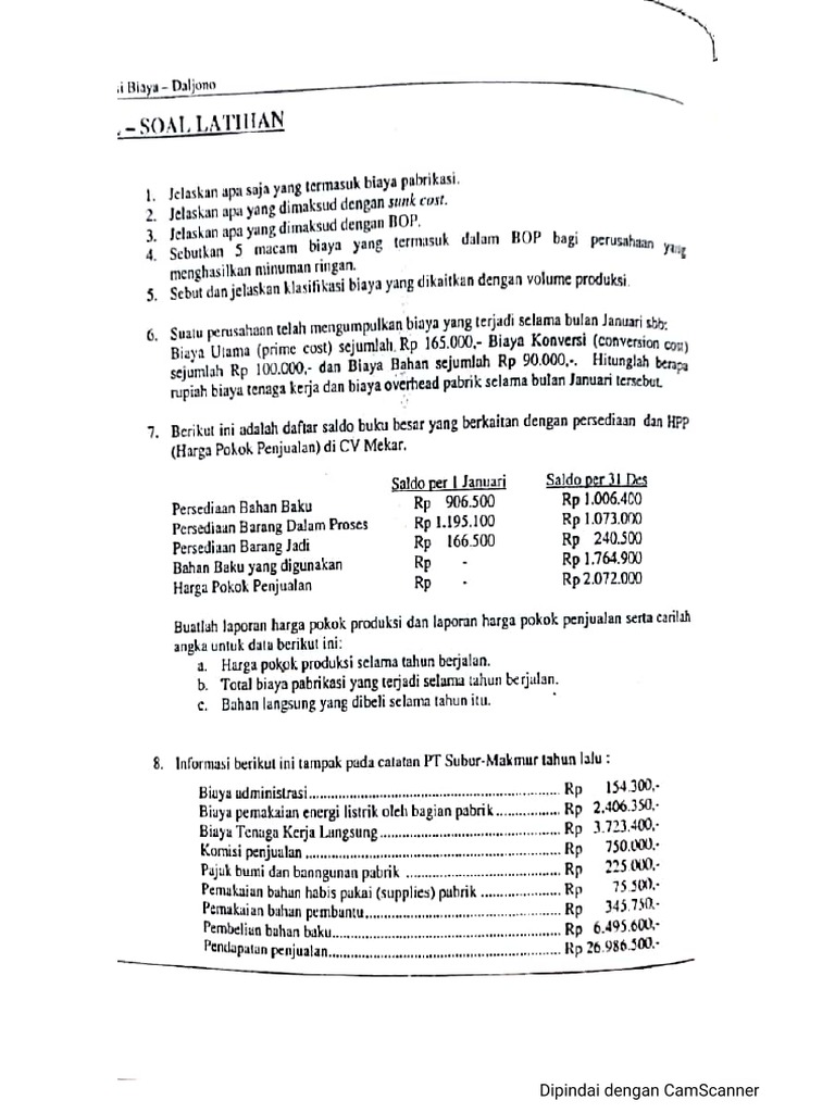 Soal Latihan Bab 2 | PDF