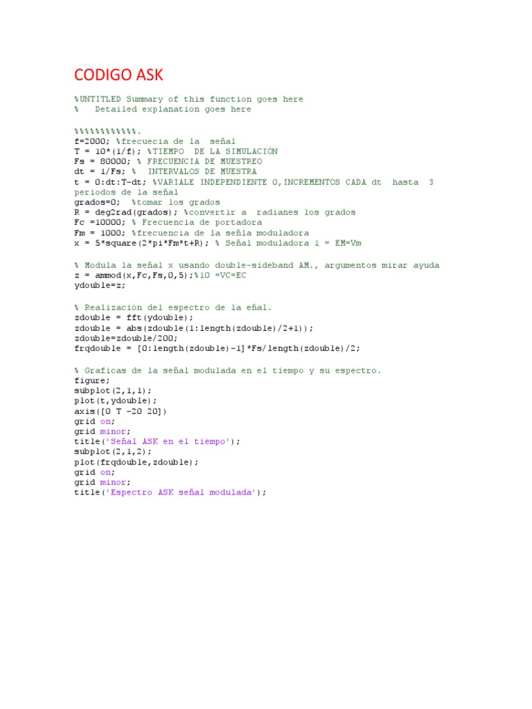 Codigo Ask - PSK - FSK | PDF | Modulación de frecuencia | Tecnología de producción sonora