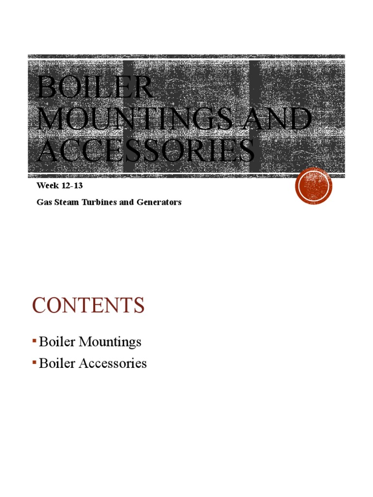 Boiler Mountings and Accessories Overview | PDF | Boiler | Valve