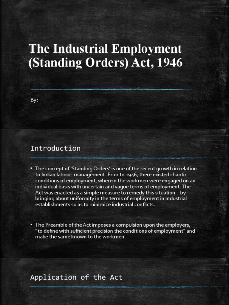 The Industrial Employment (Standing Orders) Act | PDF | Fine (Penalty ...