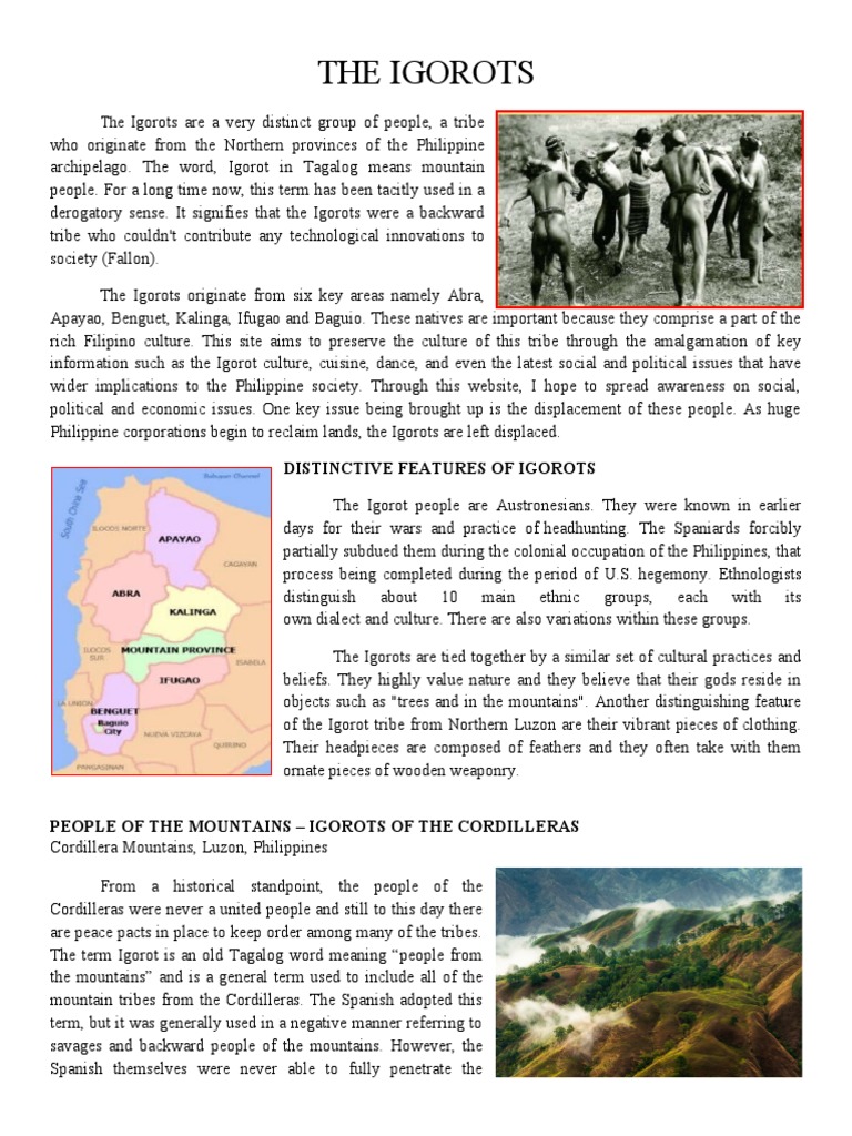 The Igorots: Distinctive Features of Igorots | Download Free PDF ...