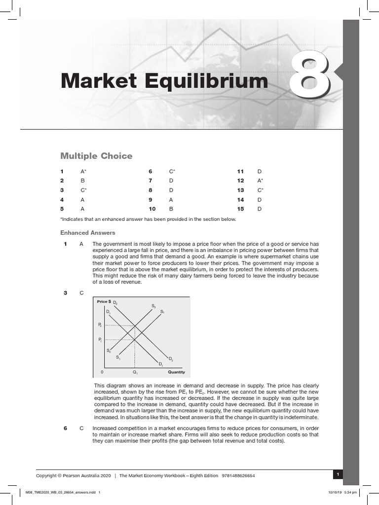 Market Equilibrium: Multiple Choice | PDF | Monopoly | Economic Equilibrium