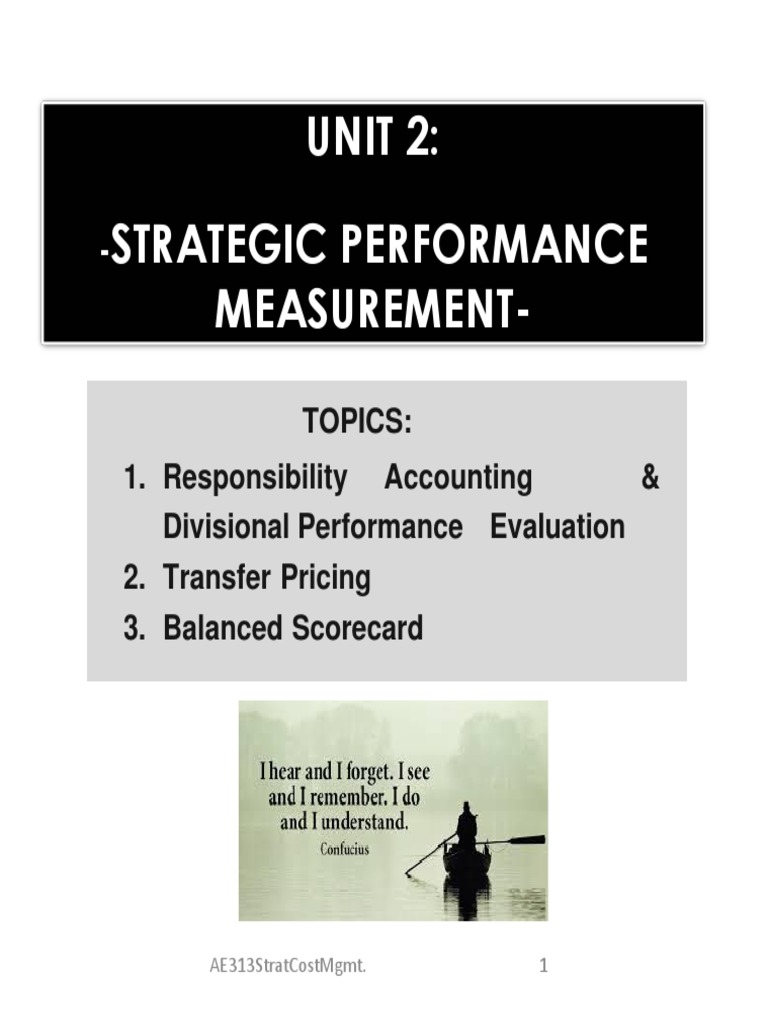 Unit 3 - Strategic Performance Measurement111 | PDF | Decentralization ...