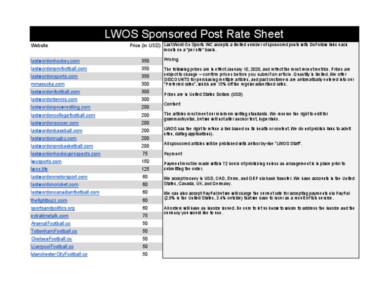 Rate Sheet - Updated May 15, 2020 - Sheet1 | PDF | United States Dollar ...