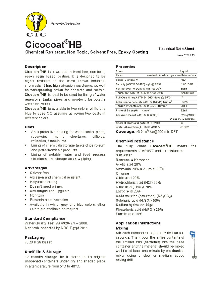 1.cicocoat HB 7 PDF | Download Free PDF | Epoxy | Acid