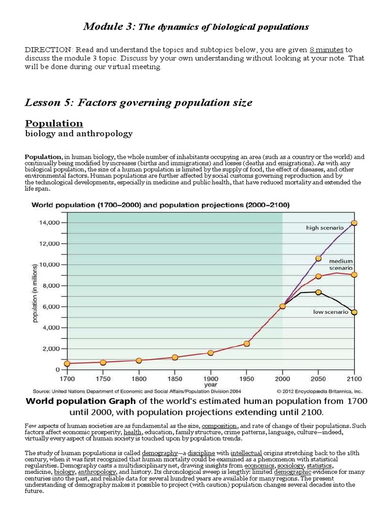 Population: The Dynamics of Biological Populations | PDF | Self ...