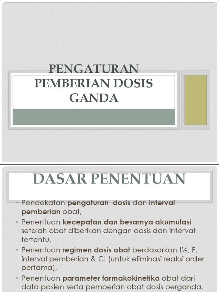 Pengaturan Dosis Obat Ganda dan Interval | PDF | Kesehatan Holistik ...