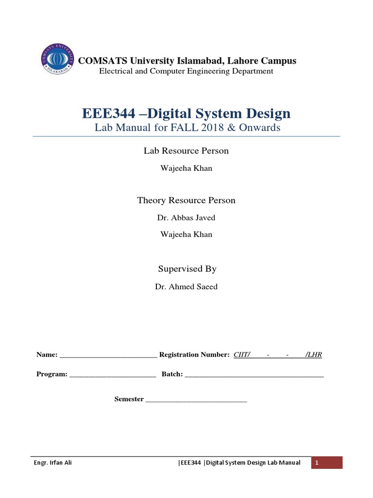 OBE Based DSD Lab Manual Updated1 PDF | PDF | Control Flow | Vhdl
