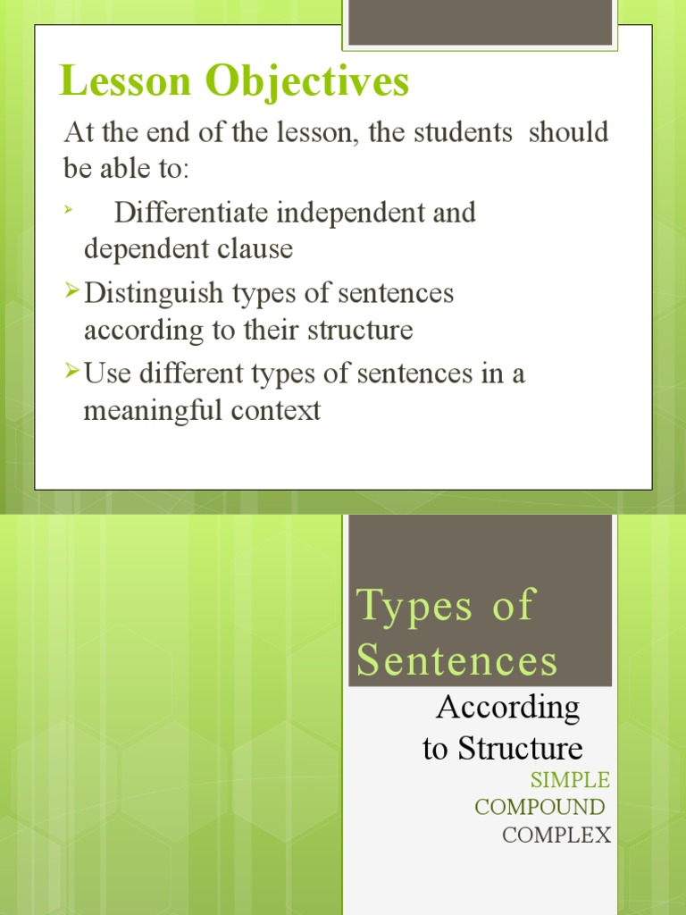 Types of Sentences According To Structure | PDF | Sentence (Linguistics ...