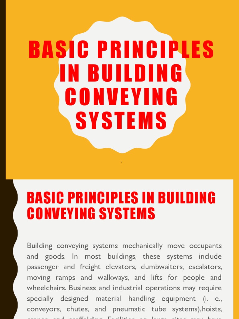 11 A Basic Principles in Building Conveying Systems | PDF | Elevator ...