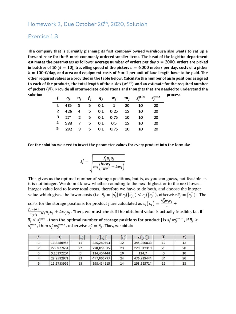 Homework 2, Due October 20, 2020, Solution Exercise 1.3 | PDF | Numbers ...