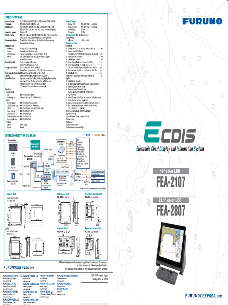 Furuno Ecdis FEA-2107 BROCHURE PDF | PDF