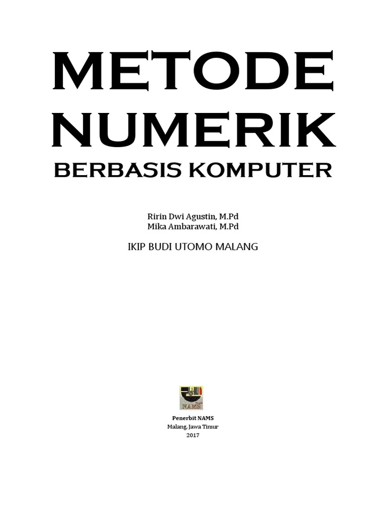BUKU METODE NUMERIK (LENGKAP) - Compressed-1 PDF | PDF
