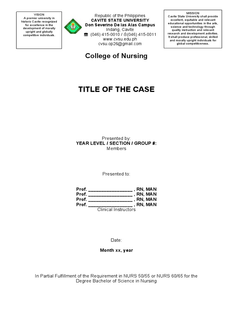 Case Presentation Format | PDF | Human Nose | Tongue