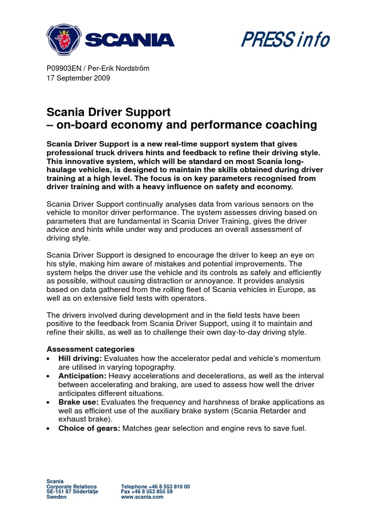 PRESS Info: Scania Driver Support - On-Board Economy and Performance ...