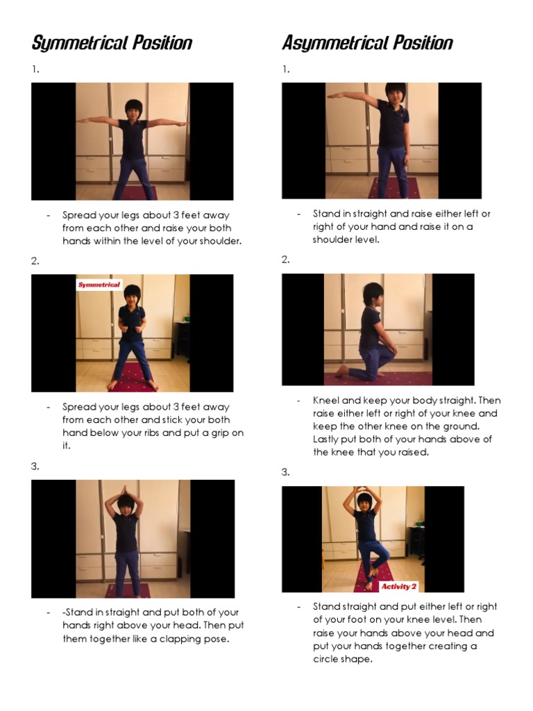 Symmetrical Position Asymmetrical Position | PDF | Rotation Around A ...