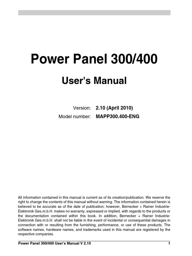 PowerPanel300 PDF | PDF | Usb | Bios