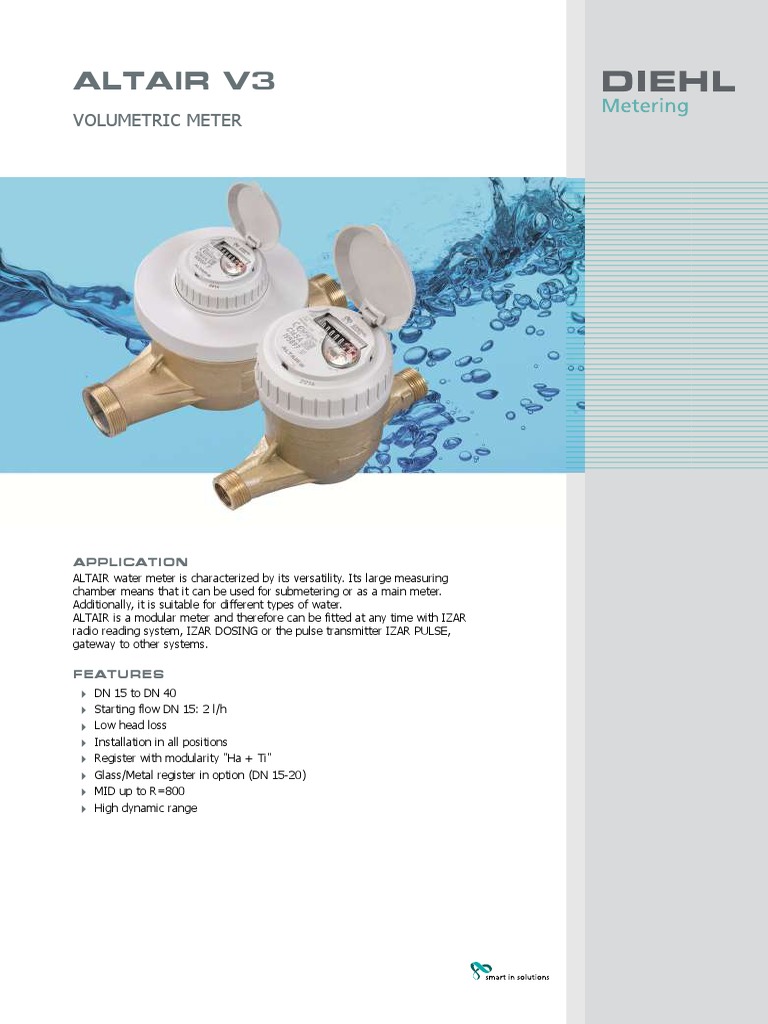 Altair V3: Volumetric Meter | PDF | Equipment | Mechanical Engineering