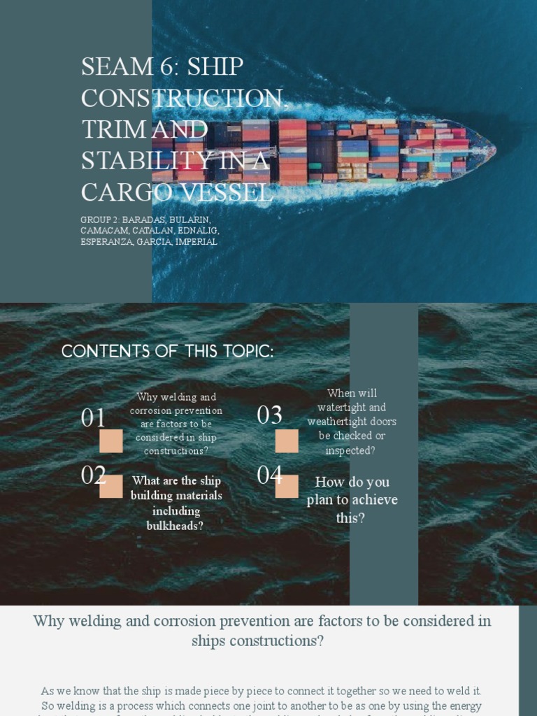 Seam 6: Ship Construction, Trim and Stability in A Cargo Vessel | PDF ...