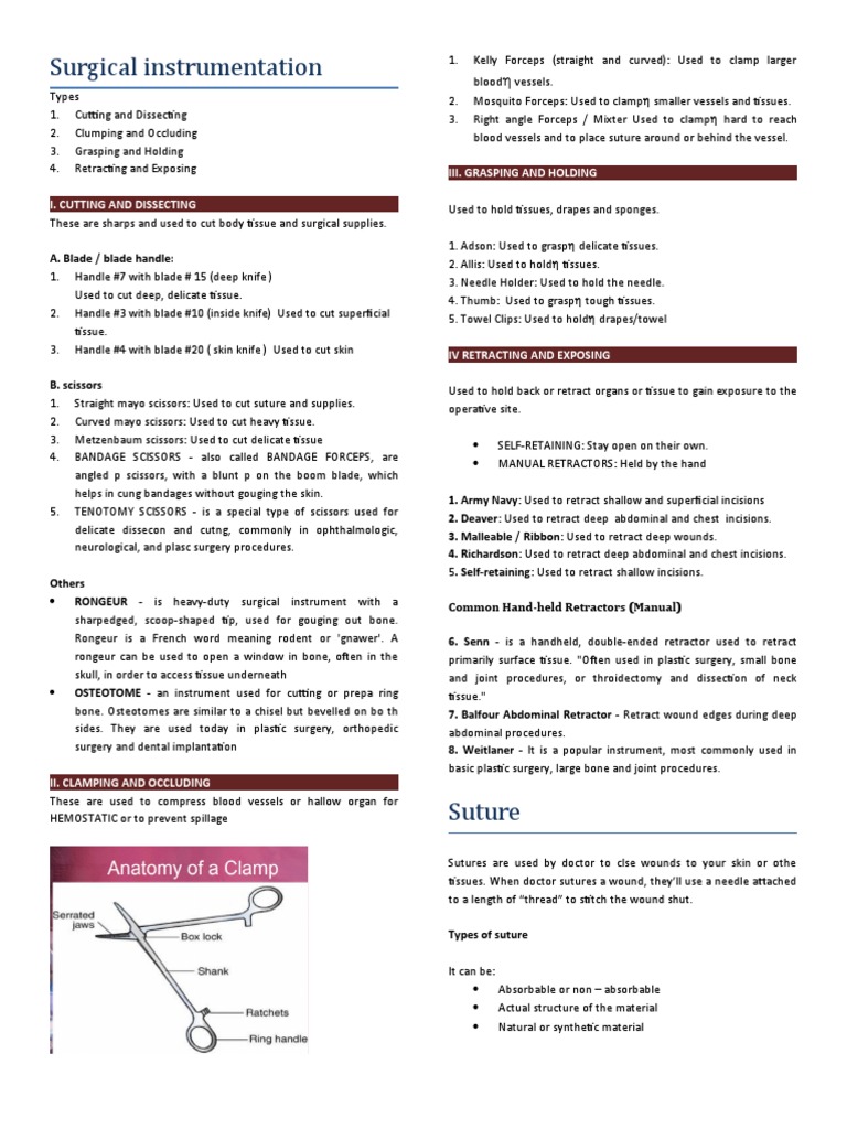 MS Handout Final | PDF | Surgery | Surgical Suture