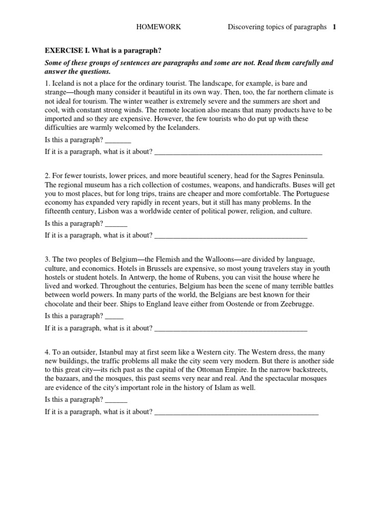Homework Discovering Topics of Paragraphs 1 | PDF | Hawaii | Elephant