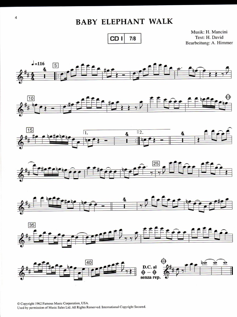 Baby Elephant Walk PDF | PDF