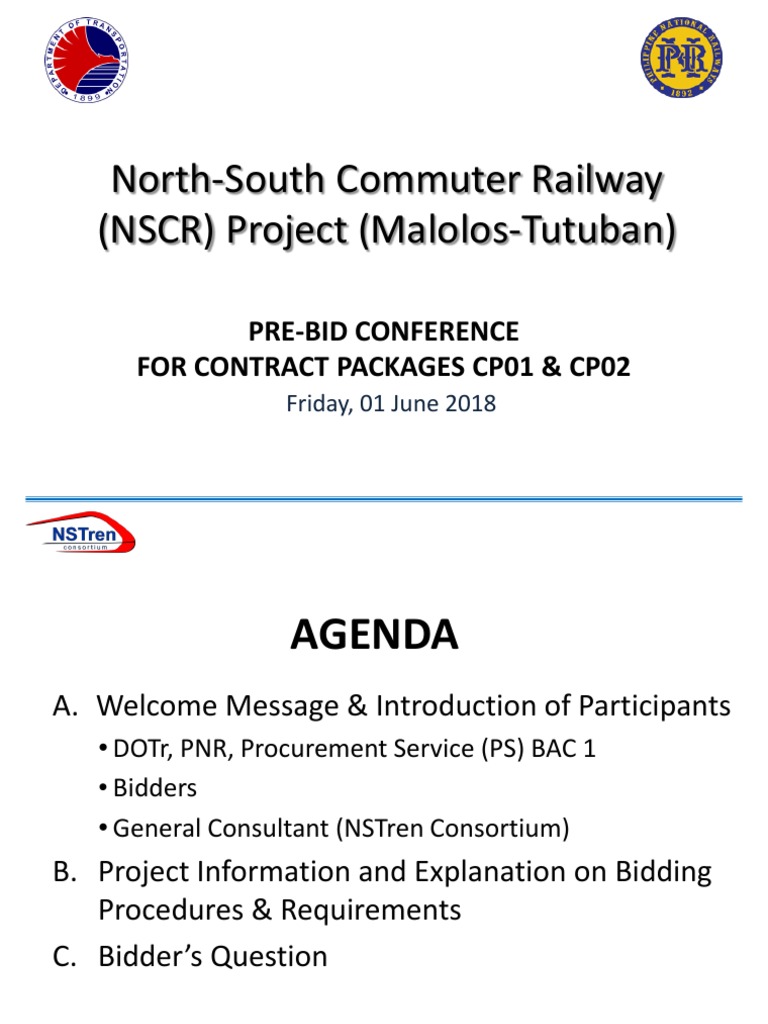 Pre-Bid Conference - NSCR CP01 - 02 PDF | PDF | Business