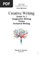 Creative Writing Melcs | PDF | Poetry | Learning