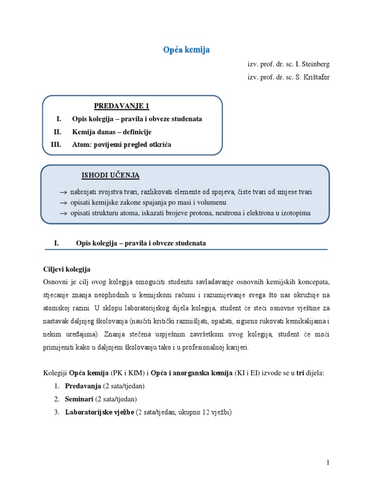 Predavanje - 01 - OK | PDF