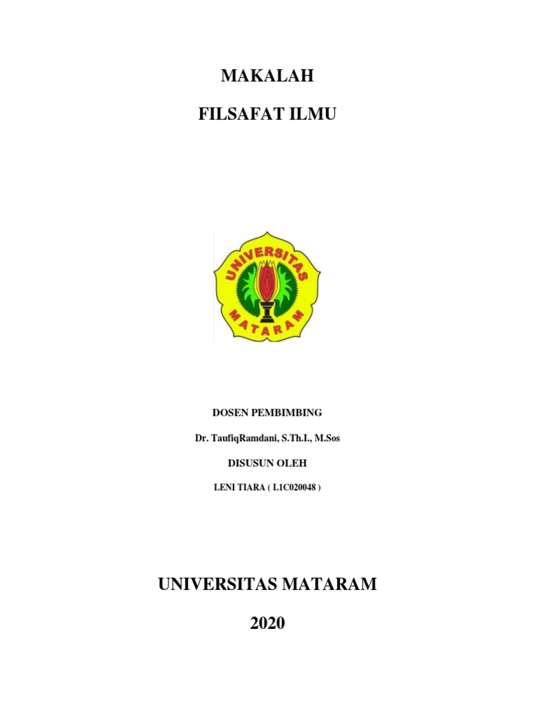 Filsafat Ilmu: Ontologi, Epistemologi, Aksiologi | PDF