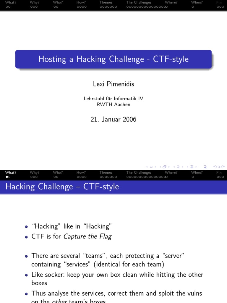 Hosting a CTF Hacking Challenge | PDF | Programming Language | Computer ...