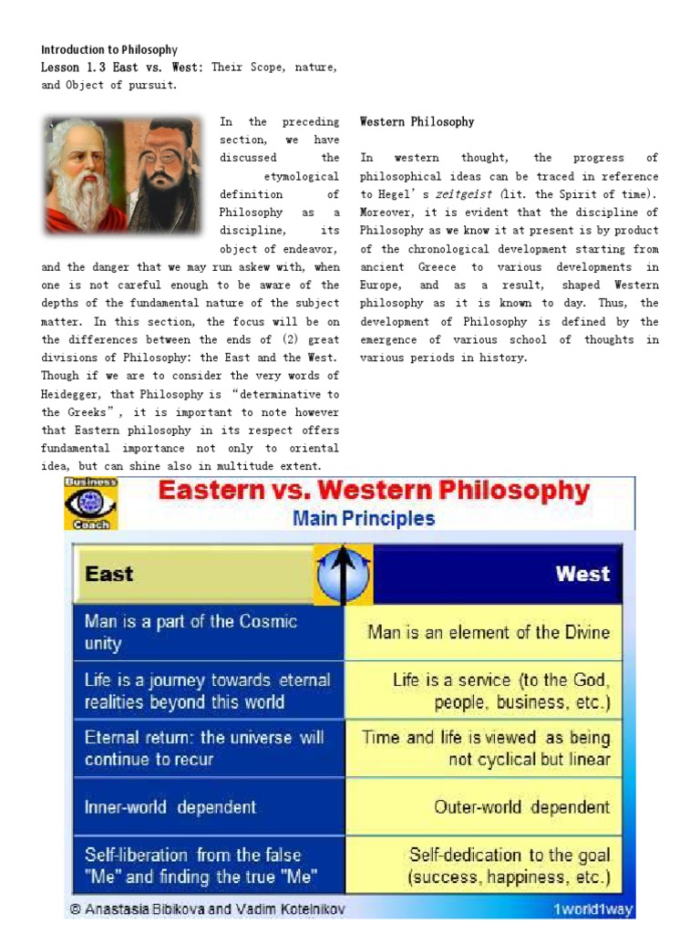 Lesson 1 (Eastern and Western Philosophy) | PDF | Monotheism | Stoicism