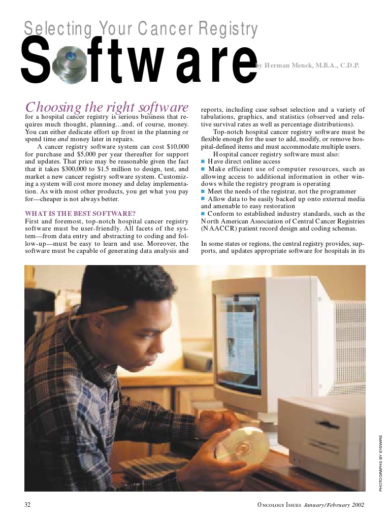 Choosing the Right Cancer Registry Software | PDF | Specification ...