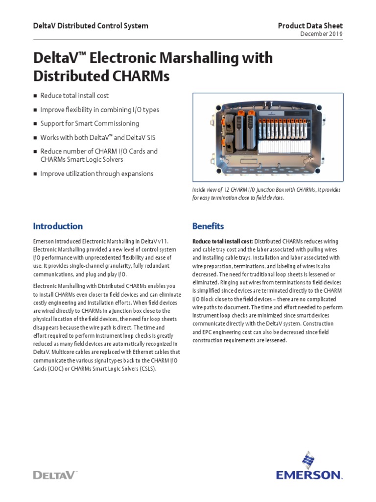 Deltav Electronic Marshalling With Distributed Charms: Benefits | PDF ...