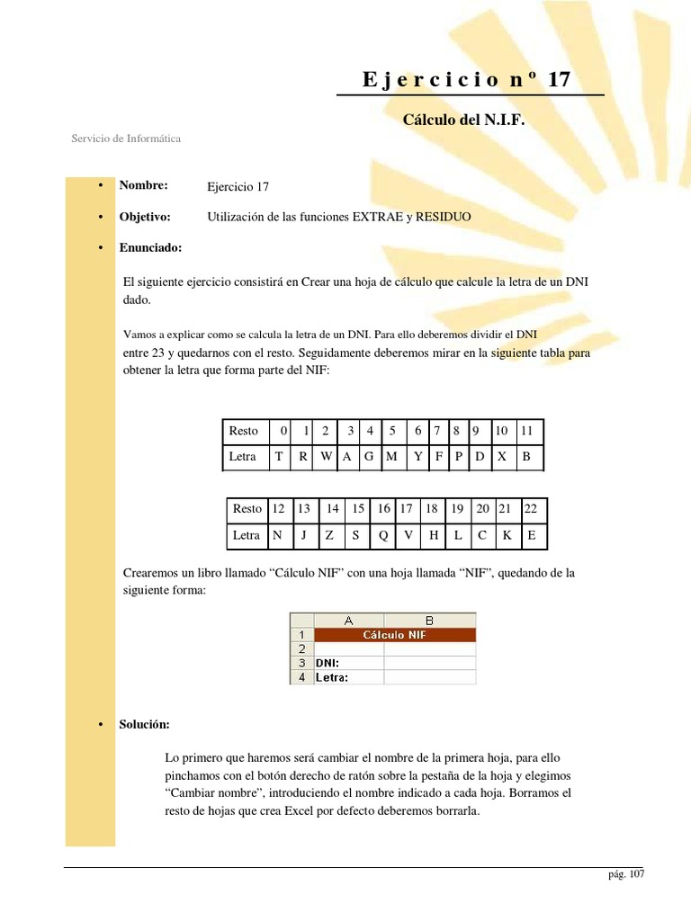 Actividad 10 - Calculo de NIF | PDF