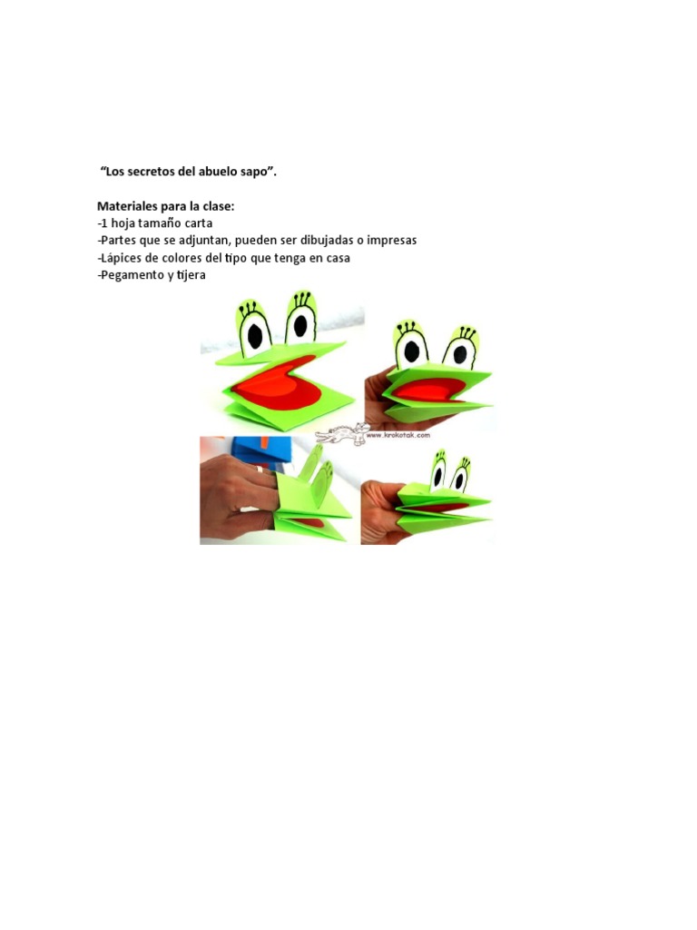 Manualidad Rana | PDF