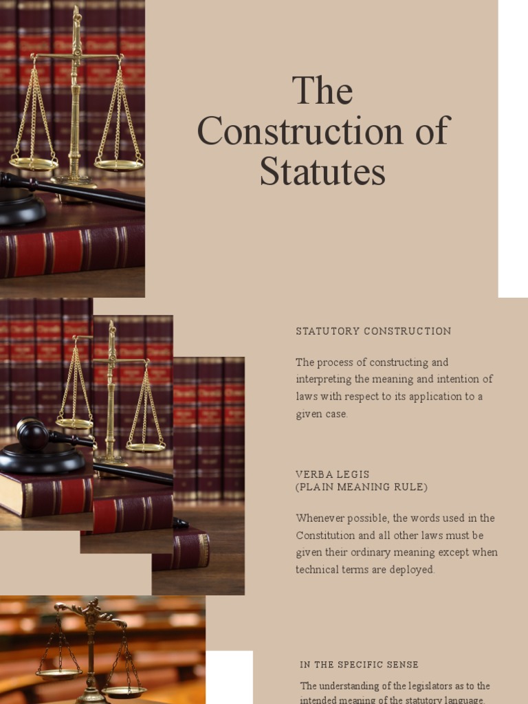 Statutory Construction and Interpretation | PDF | Statutory ...