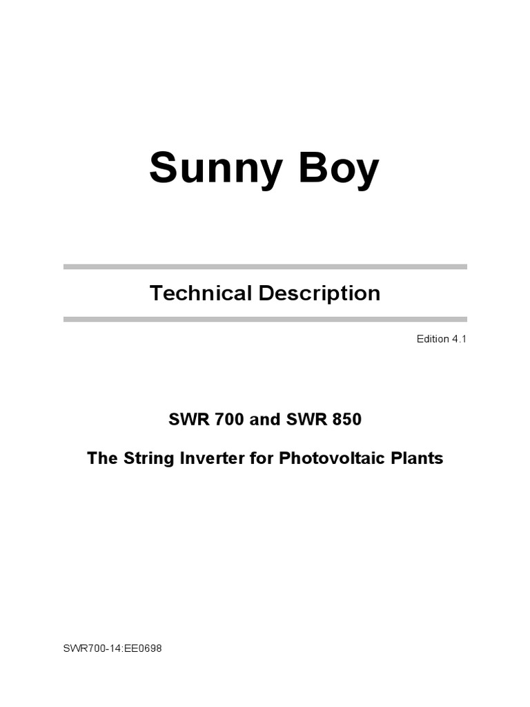 SWR700 14 Ee0698 | PDF | Mains Electricity | Power Inverter