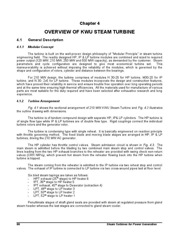 Chapter-4 Overview of Kwu Turbines | PDF | Turbine | Valve