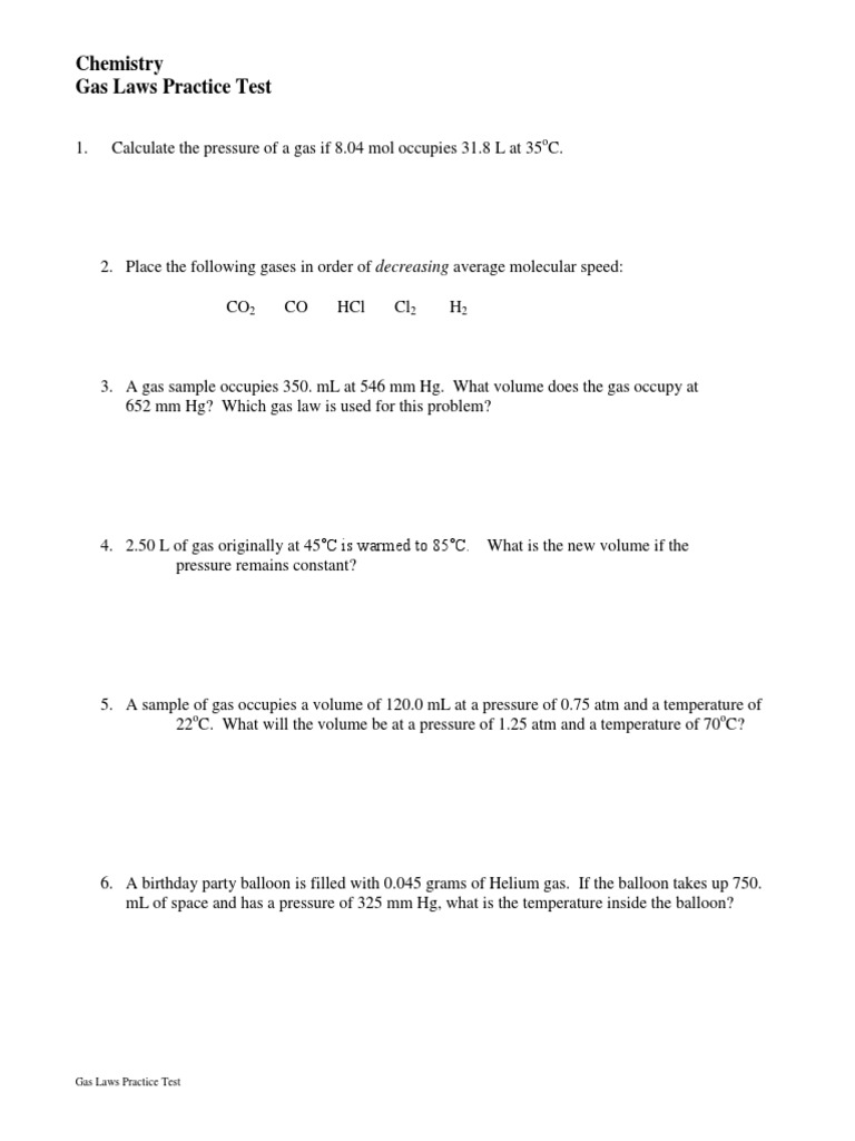 Gas Laws 2 PDF | PDF